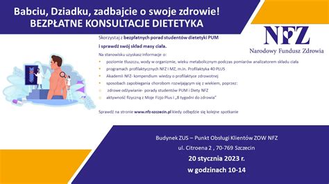 Zapraszamy na bezpłatne konsultacje dietetyków do punktu ZOW NFZ w