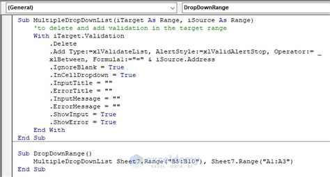 How To Create A Data Validation Drop Down List With VBA In Excel 7