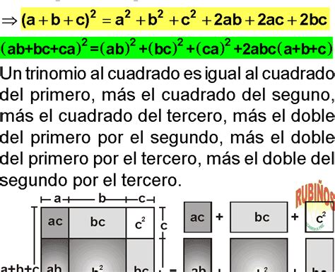 CUADRADO DE UN TRINOMIO EJEMPLOS Y EJERCICIOS RESUELTOS DE PRODUCTOS