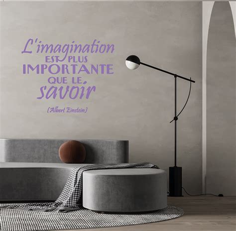 Sticker Texte Et Citation Limagination Est Plus Importante Que Le