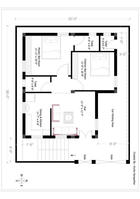 30 X 30 House Plans East Facing With Vastu House Poster