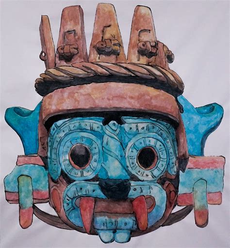 Tlaloc God Of Rain On Behance Aztec Art Aztec Artwork Mexican