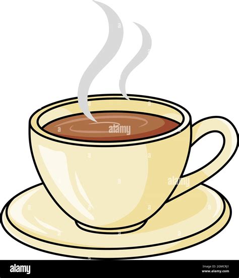 Hot Coffee Cup Vector Illustration Stock Vector Image Art Alamy