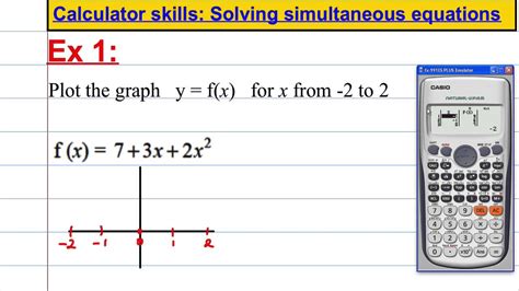 casio fx 991es plus calculator skills plotting a graph youtube