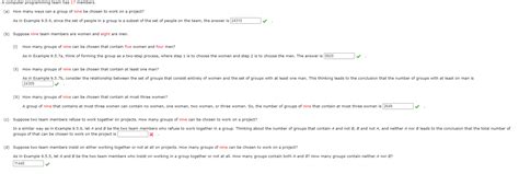 Solved A Computer Programming Team Has Members A How Chegg