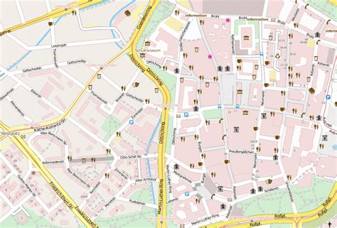 Innenstadt Stadtplan Mit Luftaufnahme Und Hotels Von Leipzig