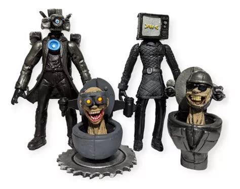 Skibidi Toilet Set 4 Figuras Skibidi Tv Man Titan Camara MercadoLibre