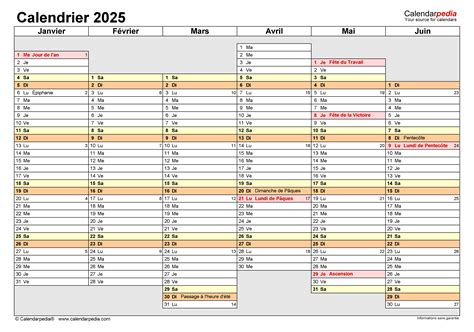 Calendrier 2025 Avec Les Semaines Calendrier 2025 Vacances