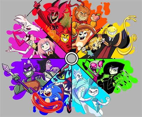 Hntrgurl S Color Wheel Challenge Color Wheel Character Challenge
