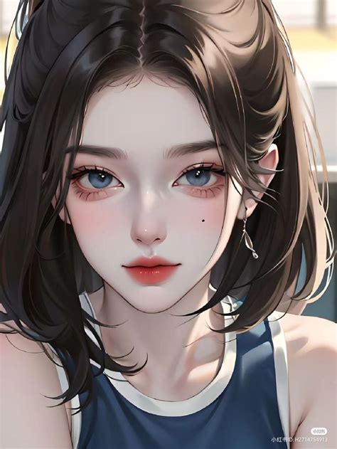 Girls Dp Anime Black Hair Anime Art Fantasy Face Characters Digital