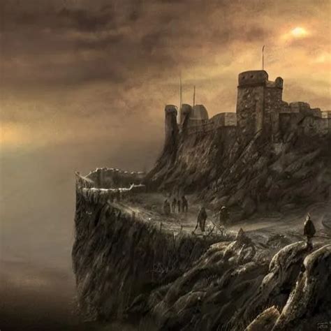 Barren Fantasy Stone Abandoned Garrison Fort Ba OpenArt