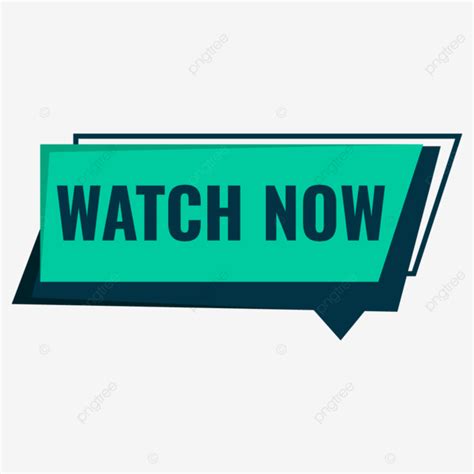 Watch Now Button Vector In Flat Style On Transparent Background Watch