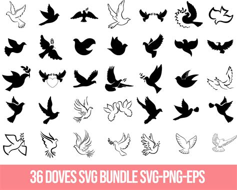 Buy Doves Svg Dove Vector Dove Clipart Peace Svg Dove Online In India