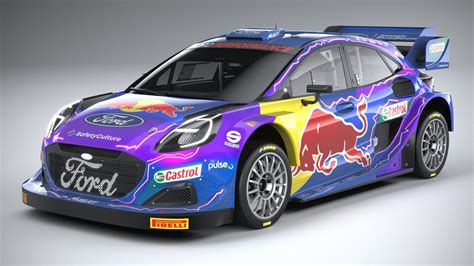 Ford Puma M Sport WRC Hybrid Rally1 2022 3D Model CGTrader
