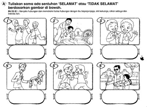 Sentuhan Lembaran Kerja Pendidikan Kesihatan Tahun Tahun