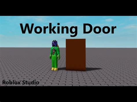 How To Make A Working Door In Roblox Studio YouTube