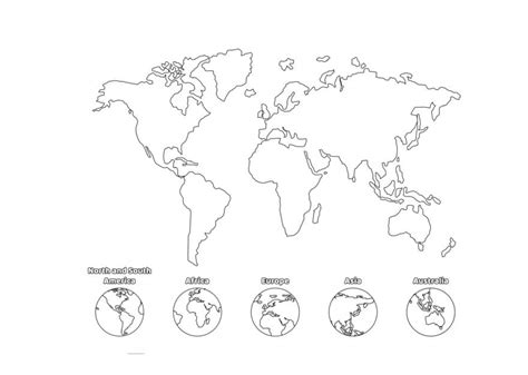 Coloriage Carte du Monde 12 télécharger et imprimer gratuit sur