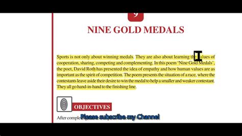 Chapter Nine Gold Medals Let Us Read The Text Nios English