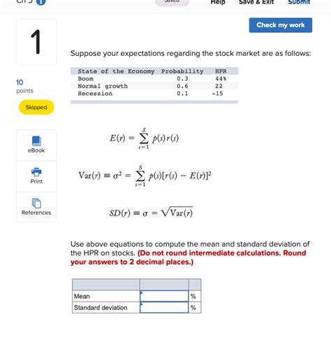 Solved Help Save Exit Submit Check My Work 1 Suppose Your Chegg