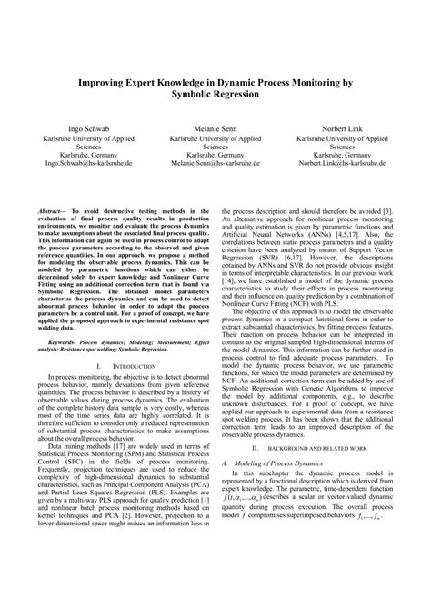 pdf improving expert knowledge in dynamic process monitoring by symbolic regression