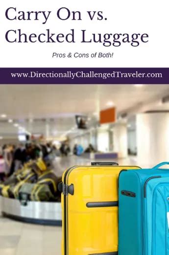 Carry On Vs Checked Luggage Pros Cons Of Both