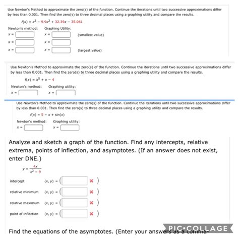 solved use newton s method to approximate the zero s of the