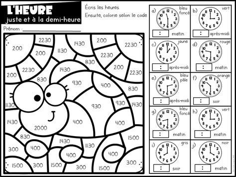 Coloriage Magique L Heure