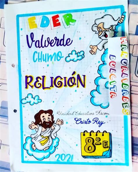 Carátula de religión Formas de marcar cuadernos Cuadernos creativos