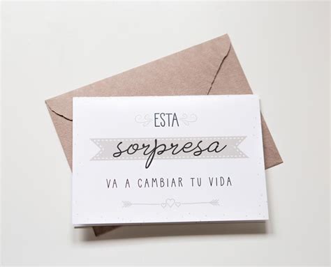 Tarjeta para anunciar un embarazo Papeleríaboda