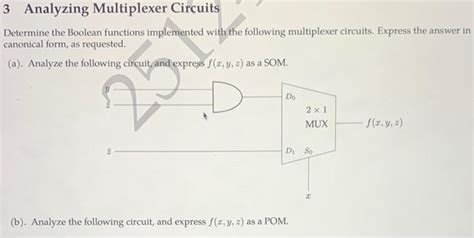 solved 1 implementing boolean functions with a decoder