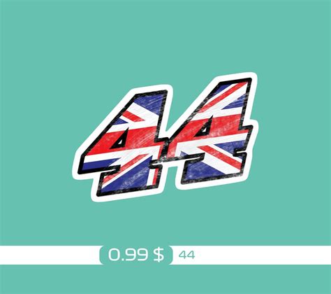 44 Lewis Hamilton Sticker Pack 22 Types Durable And Reusable F1 Sticker