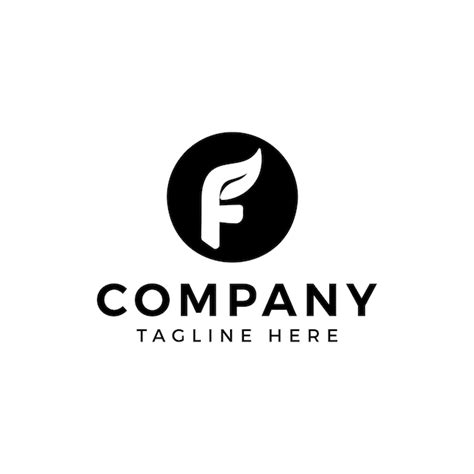 El Logotipo Inicial F Vector Premium