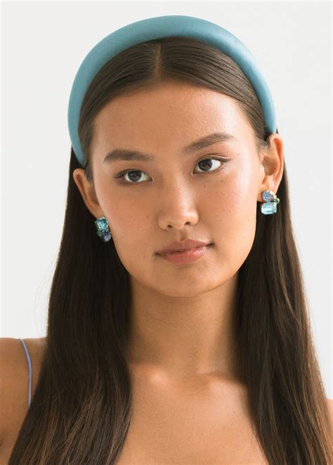 Tori Headband In Satin Storm Jennifer Behr Llc
