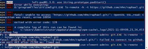 Npm Install Fatal Unable To Access Https Github Nhn