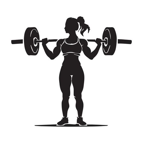 Weightlifting Women Silhouette 24684754 Vector Art At Vecteezy