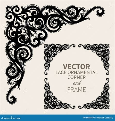 Marco De La Esquina Ornamental Del Vector Ilustración del Vector