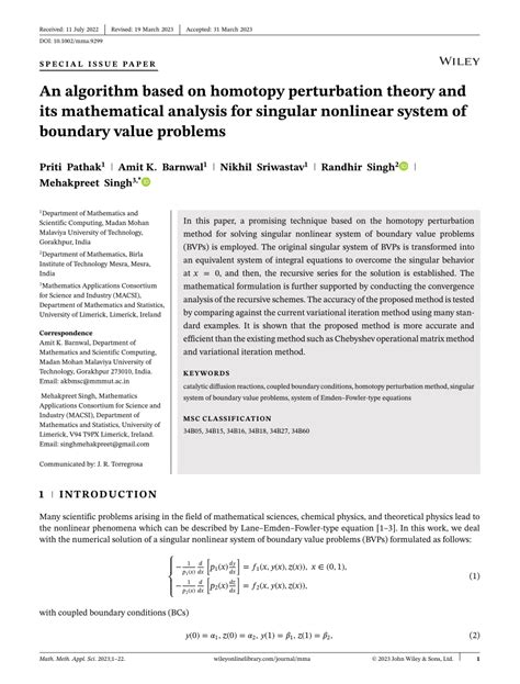 an algorithm based on homotopy perturbation theory and its mathematical analysis for singular