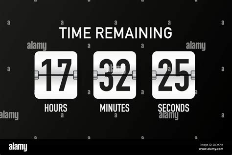 Countdown Timer Clock Counter Mechanical Scoreboard Vector Template