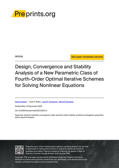 Pdf Design Convergence And Stability Analysis Of A New Parametric