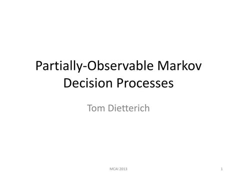 ppt partially observable markov decision processes powerpoint presentation id 2678501