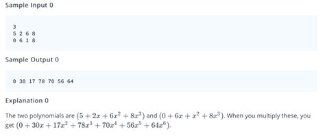 solved karatsuba algorithm for polynomial multiplication