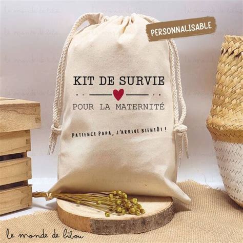 Kit de survie maternité futur papa Le Monde de Bibou