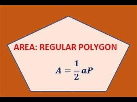Find Area Of Regular Polygon With Given Apothem Lesson With Pentagon