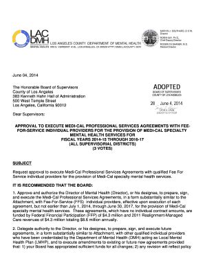 Fillable Online Lacdmh Lacounty Approval To Execute Medi Cal