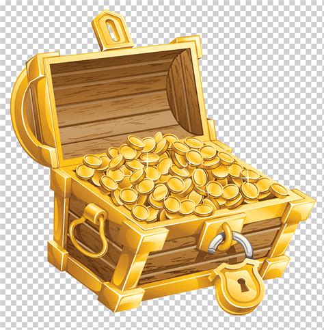 Cofre abierto lleno de monedas de oro ilustración cofre del tesoro