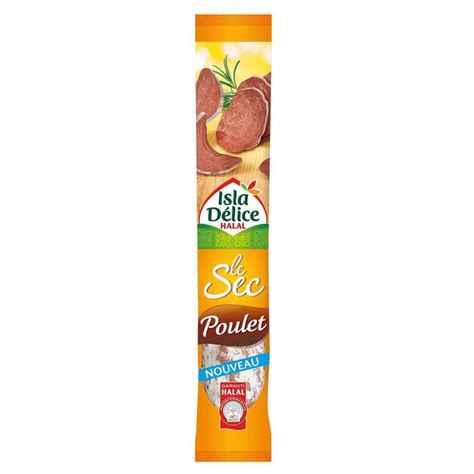 Le saucisson sec de poulet halal Isla Délice 180 g Bam courses
