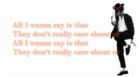 Michael Jackson They Dont Care About Us Lyrics Youtube