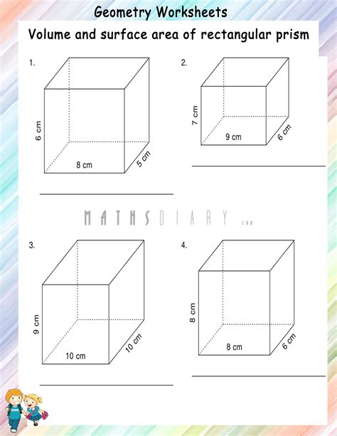 Volume Surface Area Rectangular Prisms Worksheet Have Fun Teaching