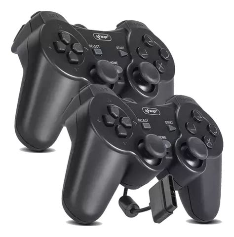 Kit 2 Controles Compatível Ps2 Joystick Fio Analógico Frete grátis