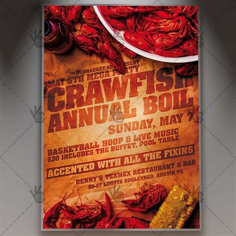 Crawfish Boil Flyer Business PSD Template Crawfish Boil Flickr
